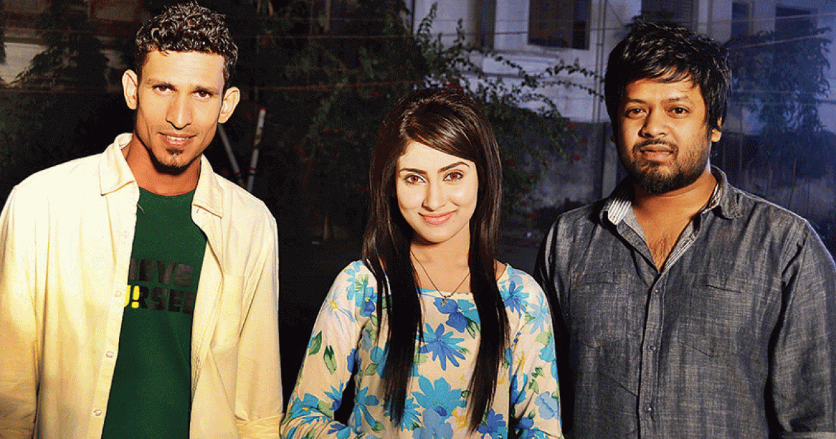 Cricketer Nasir Hossain and model Mehjabin in TV commercial
