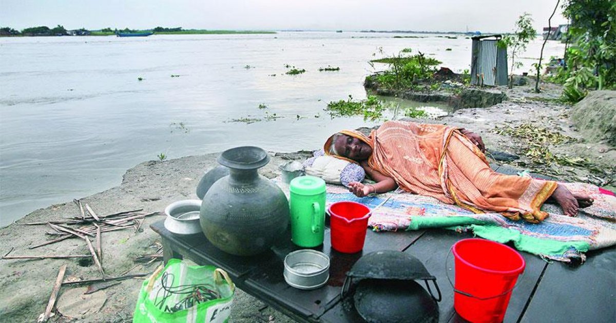 Dredging erodes Padma riverbank in Munshiganj