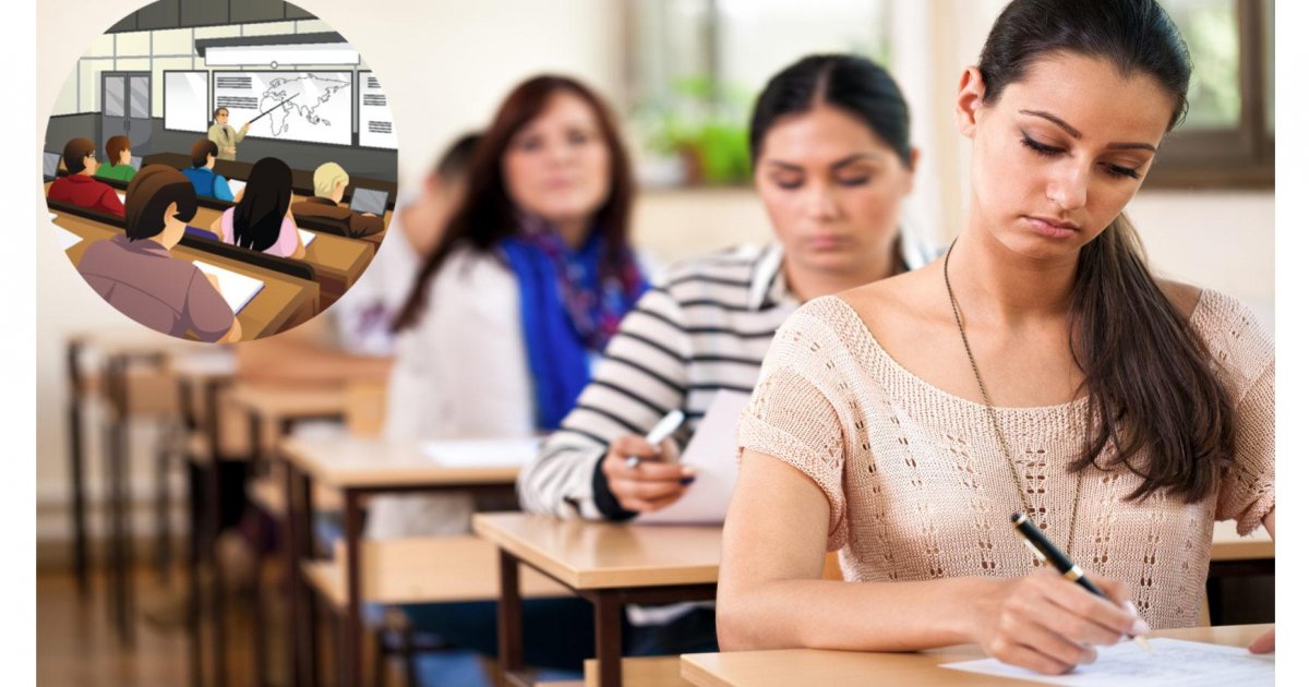 A typical university classroom