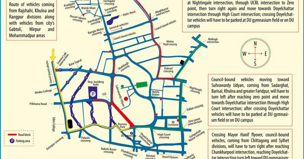 Dhaka traffic advisory ahead of AL council