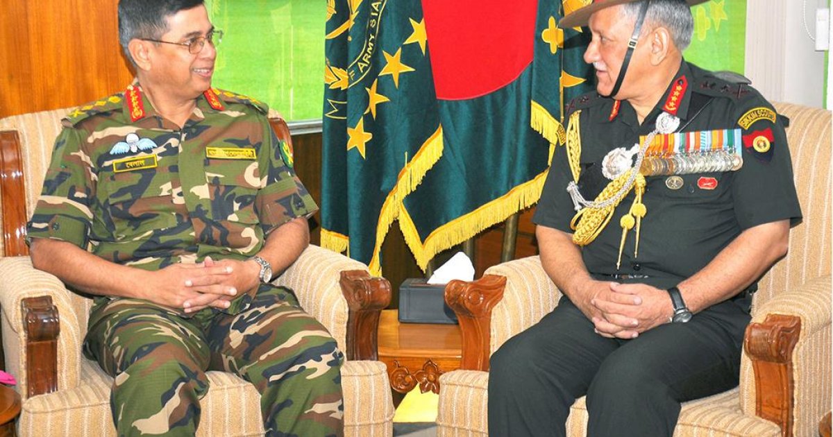 Bangladesh army chief meets visiting Indian head of army