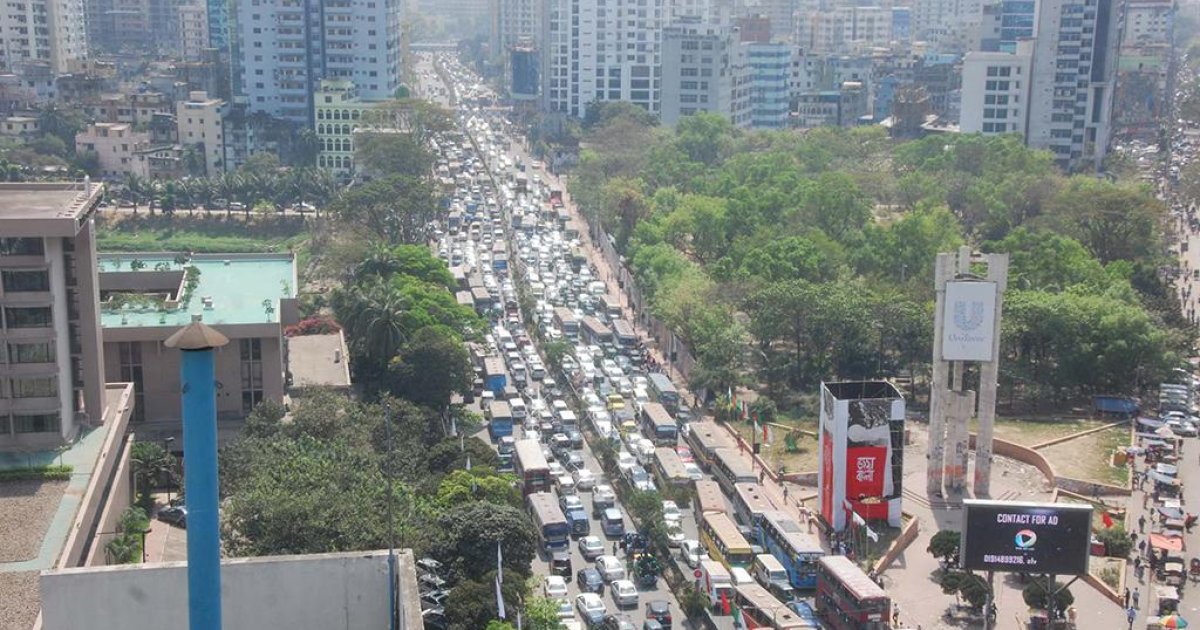 March 7 Dhaka sees heavy traffic in some areas and empty roads in others