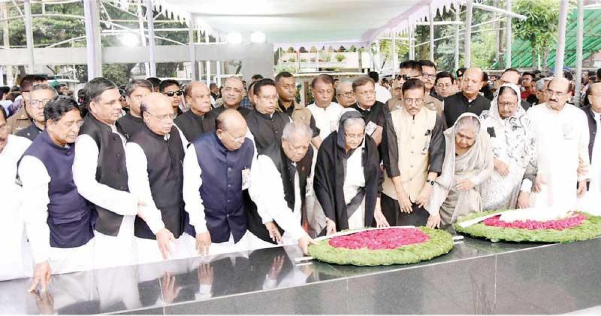 PM Hasina pays homage to Bangabandhu, 4 national leaders