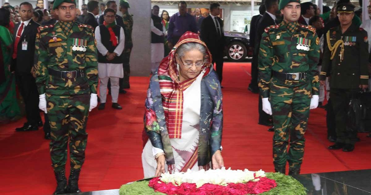 PM Hasina pays homage to Bangabandhu