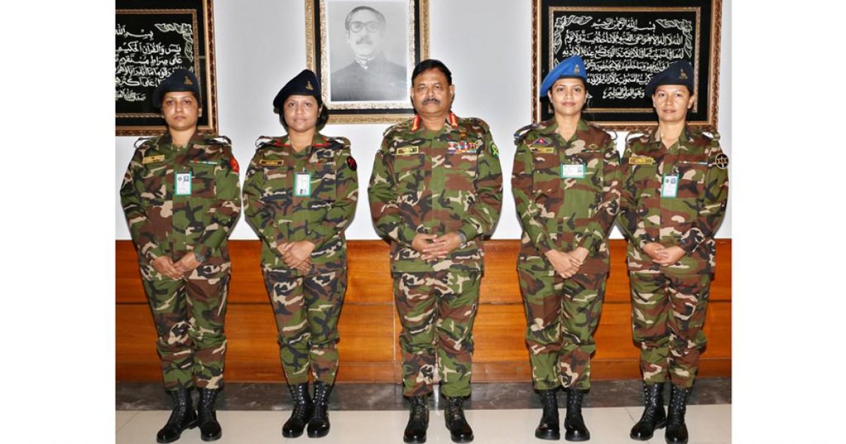 Four female Bangladesh Army officers made COs