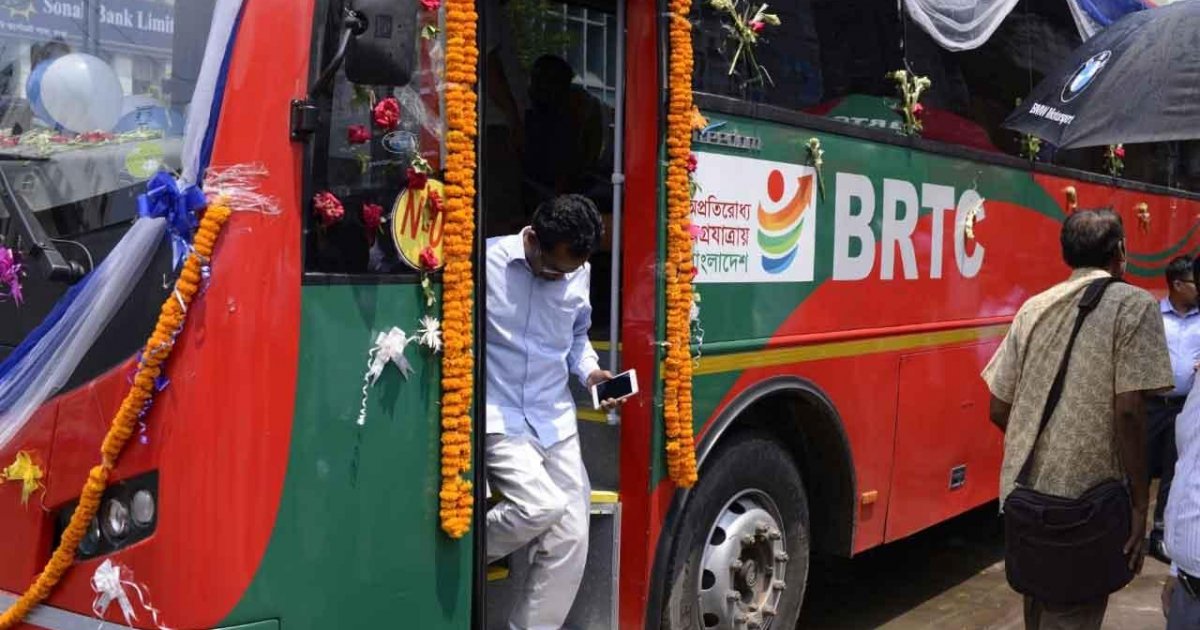 BRTC’s AC bus service launched on Dhaka-Narayanganj route