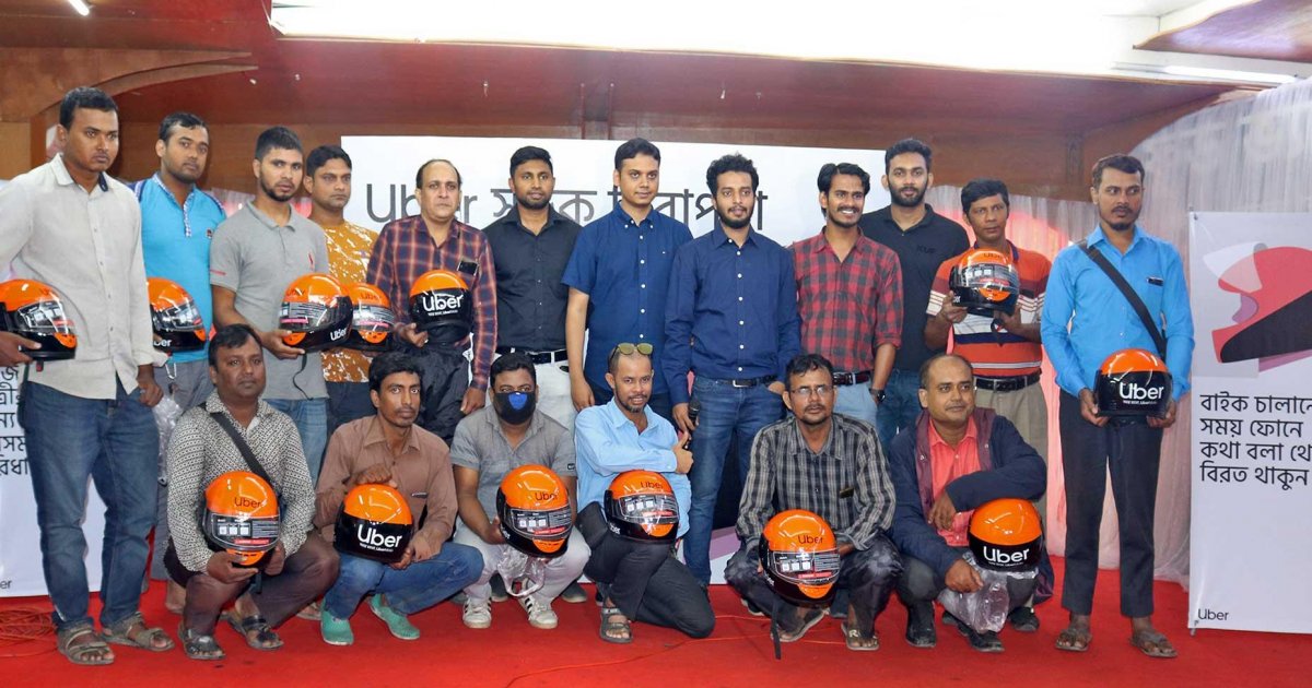 Uber distributes helmets ensuring public road safety