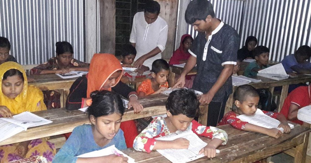 Tangail night school helps poor students with their studies