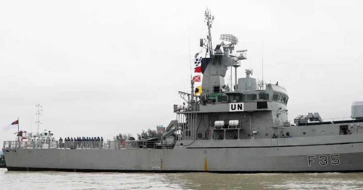Beirut blast-damaged BNS Bijoy returns home