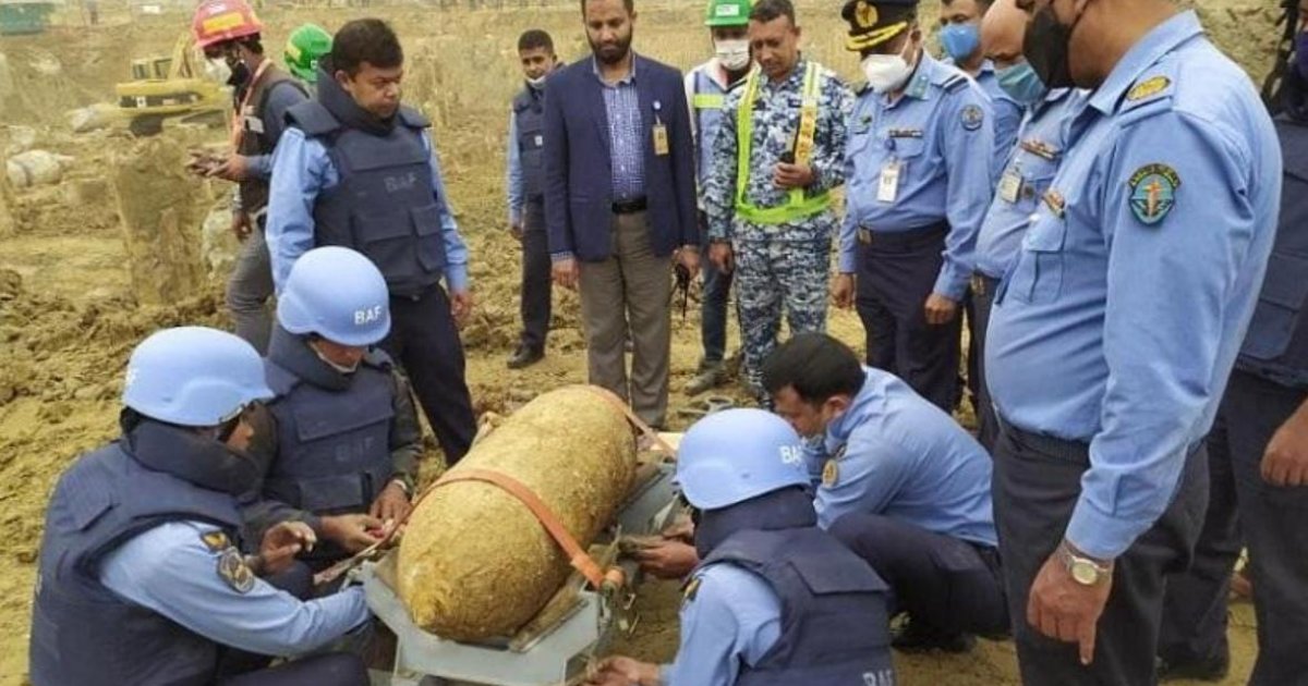 250kg war-time bomb found under the ground at Dhaka airport
