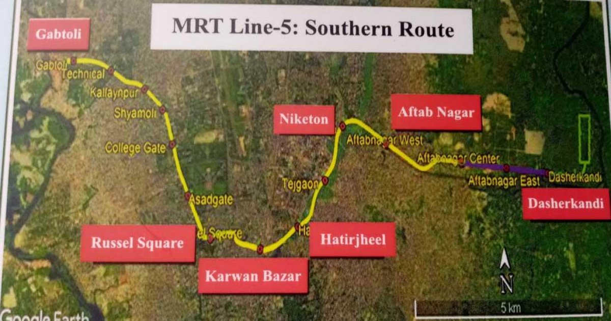Southern metro rail to carry nearly 1 million passengers each day