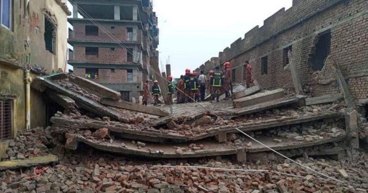 Multi-storey building collapses in Rajshahi