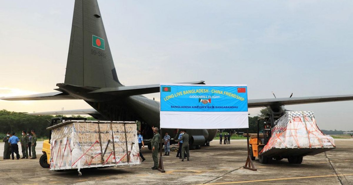 BAF aircraft returns with 300,000 Covid vaccines as gift from China