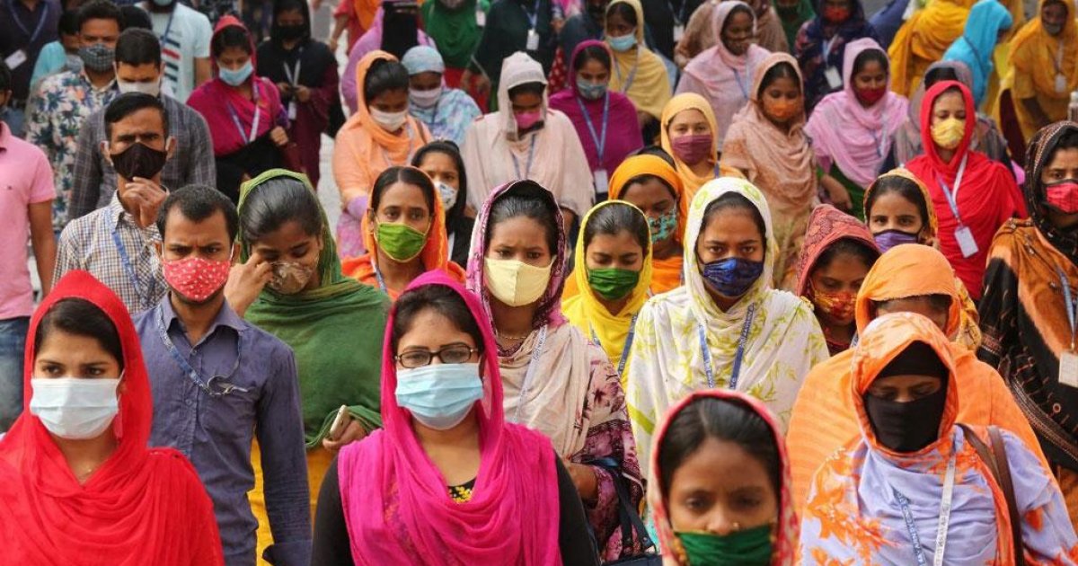 In pictures: RMG production continues with strict health protocols