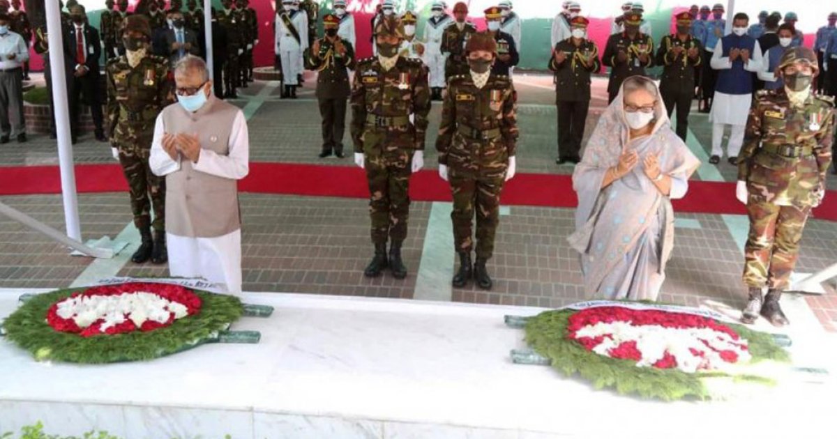President Hamid, PM Hasina pay homage to Bangabandhu in Tungipara
