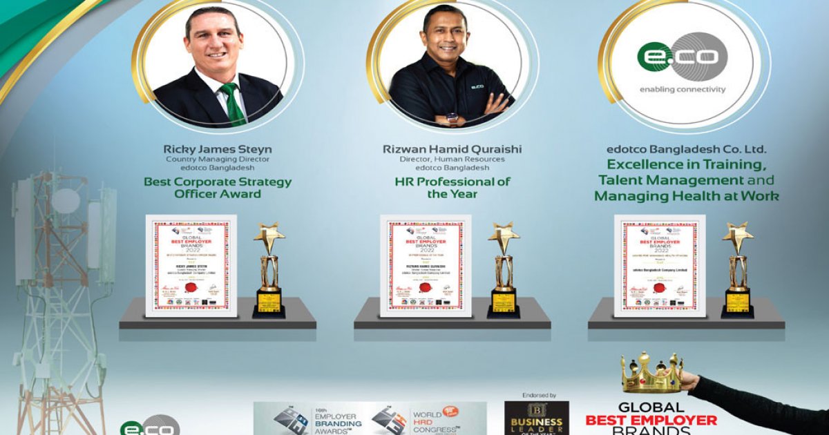 edotco Bangladesh bags multiple wins at Global Best Employer Awards 2022