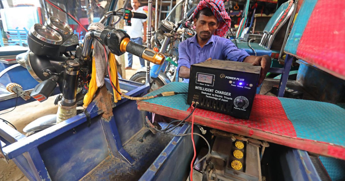 In pictures: Battery-run auto rickshaws continue consuming power amid ...