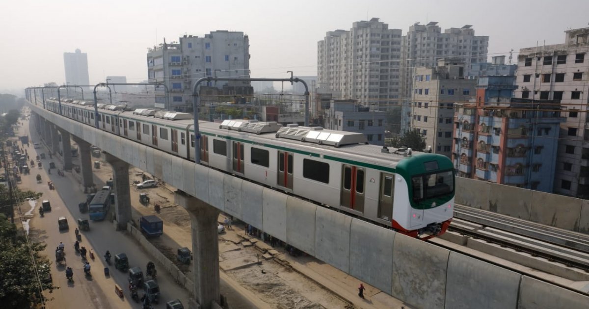 Dhaka metro rail to operate from 8am-2pm starting Wednesday