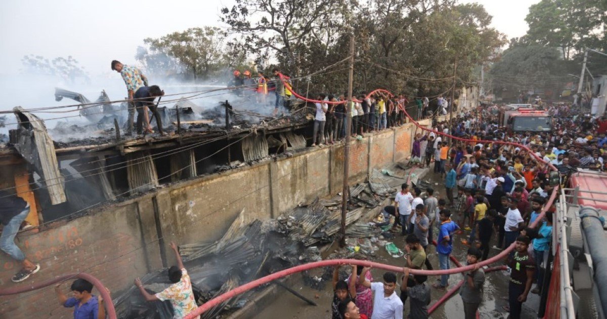 Dozens of houses gutted in Korail slum fire