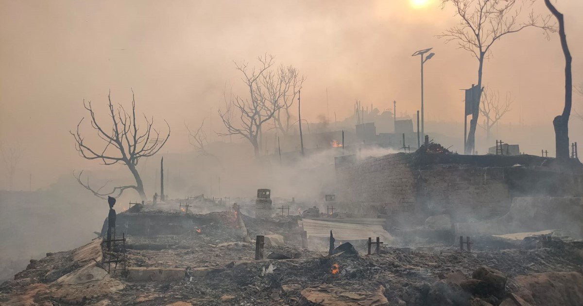 Rohingya camp fire originated from kitchen gas cylinder