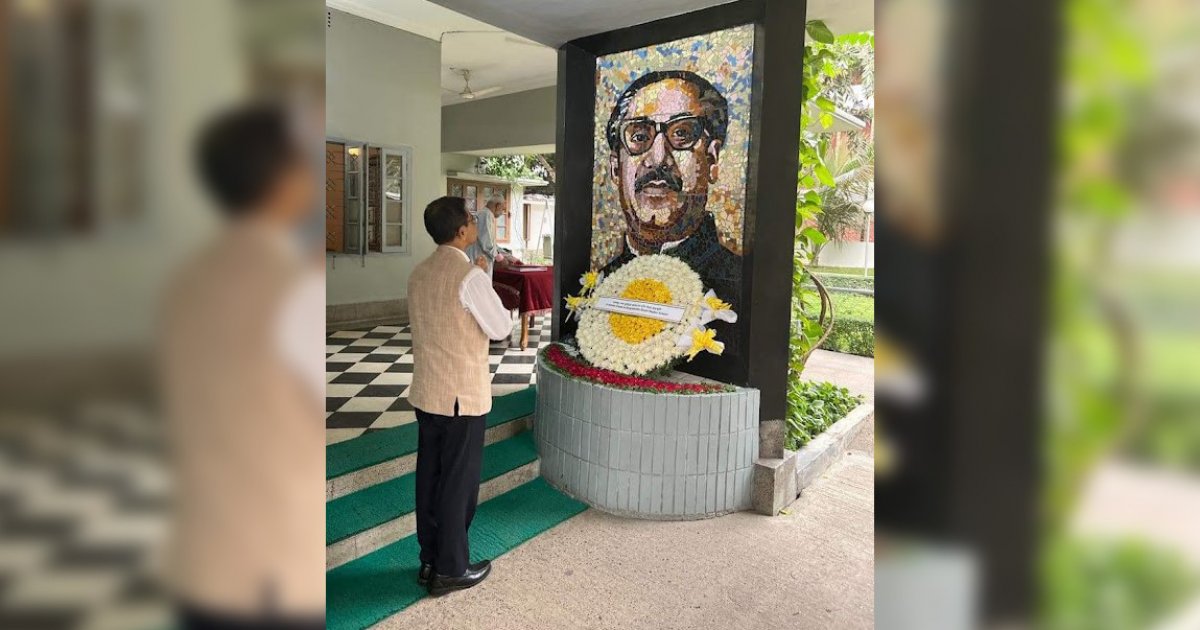 Indian High Commissioner Pranay Verma pays tribute to Bangabandhu