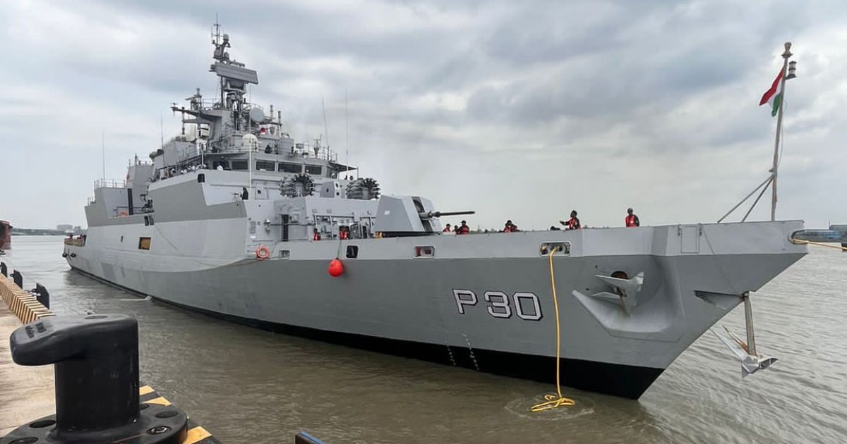Indian navy’s largest corvette Ins Kiltan arrives in Chittagong