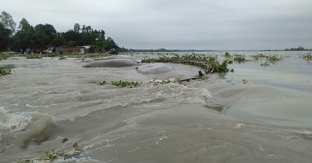 Onrush of upstream water, rain trigger flood in Kurigram