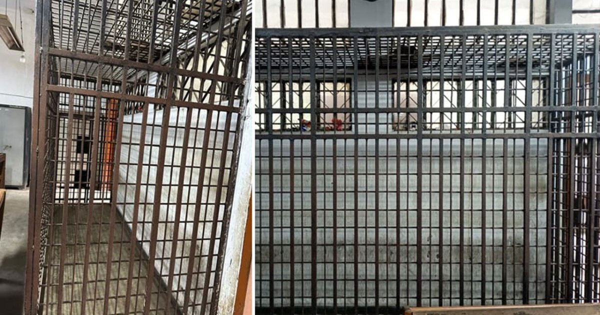 Courtroom iron cages being removed after much controversy