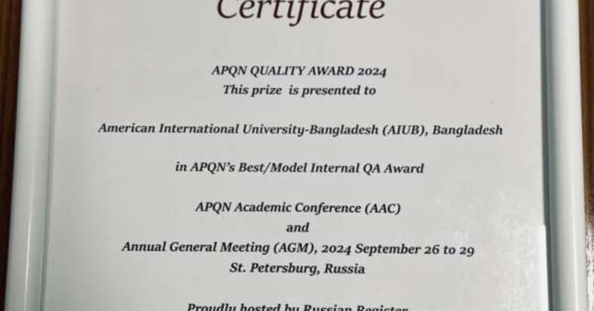 AIUB receives prestigious APQN Quality Award at AAC 2024