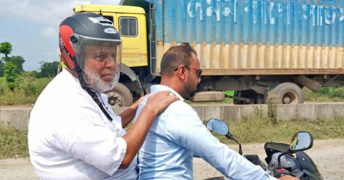 Adviser stuck in Dhaka-Sylhet highway gridlock, rides motorcycle to reach destination