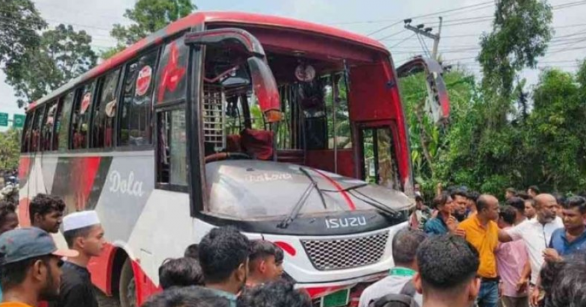 Five killed in Gopalganj bus–motorcycle collision