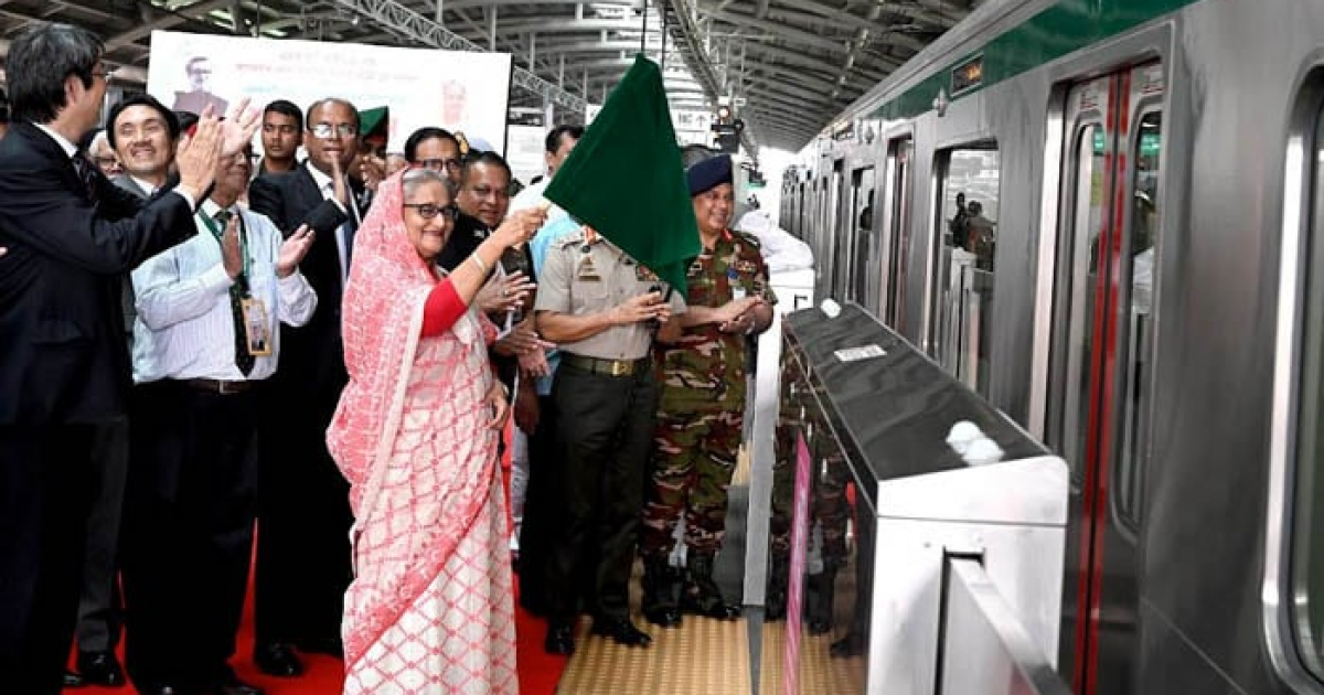 PM Hasina opens Agargaon to Motijheel section of metro rail
