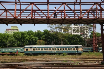 In pictures: Empty train bogies at Kamalapur Railway Station