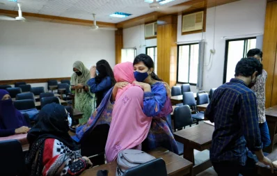 In pictures: Dhaka University students return to classrooms