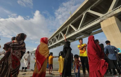 In Pictures: Crowds throng Padma Bridge in the evening