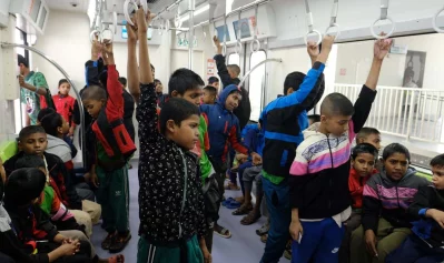 In pictures: Over 700 children get free metro rail ride