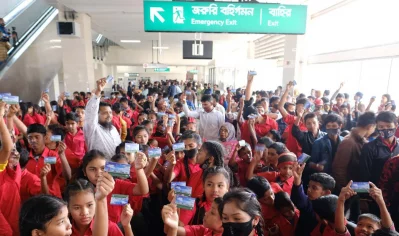 In pictures: Over 700 children get free metro rail ride
