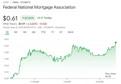 Fannie Mae (OTCQB: FNMA) up 22% - Yep, the government did steal it