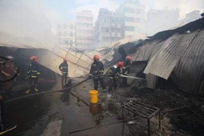 Devastated traders struggle to salvage what left