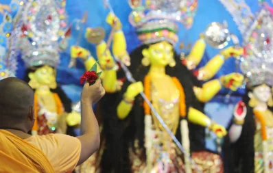 Durga Puja celebration comes alive after sunset in Dhaka temples