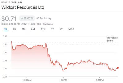 Wildcat Resources (ASX: WC8) down 18% - The bloom is coming off lithium