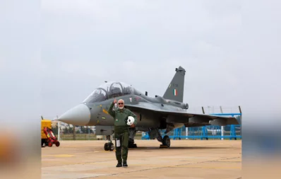 Indian PM Narendra Modi co-pilots Tejas