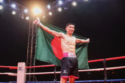 In Pictures: Sura Krishna records in Dhaka Square boxing event