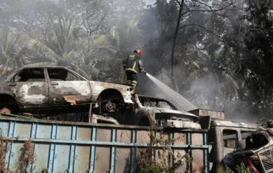 Fire at Shahbagh police scrapyard under control