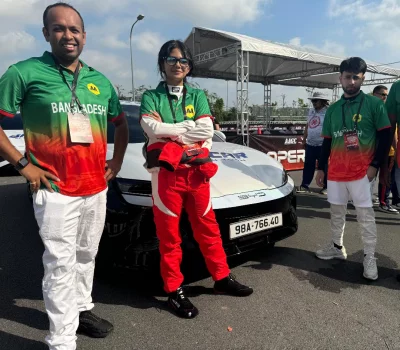 Kashfia Arfa, Bangladesh's first woman to race abroad
