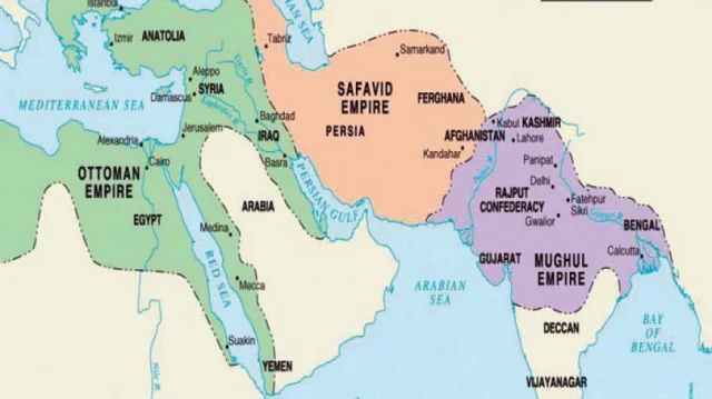 Ottoman Safavid And Mughal Empires Map