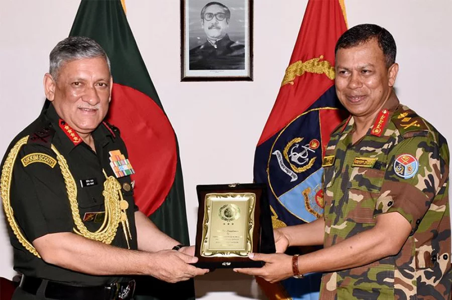 Indian army chief meets PM Sheikh Hasina