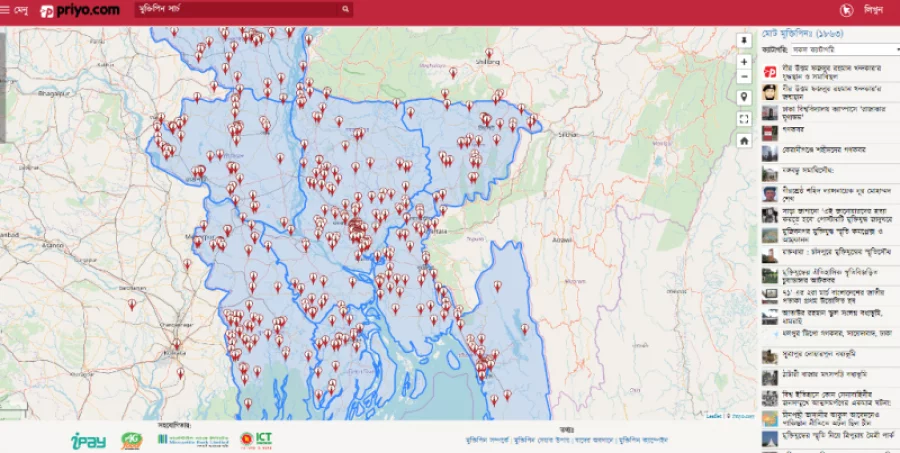 MuktiPin: Archiving Liberation War on digital map