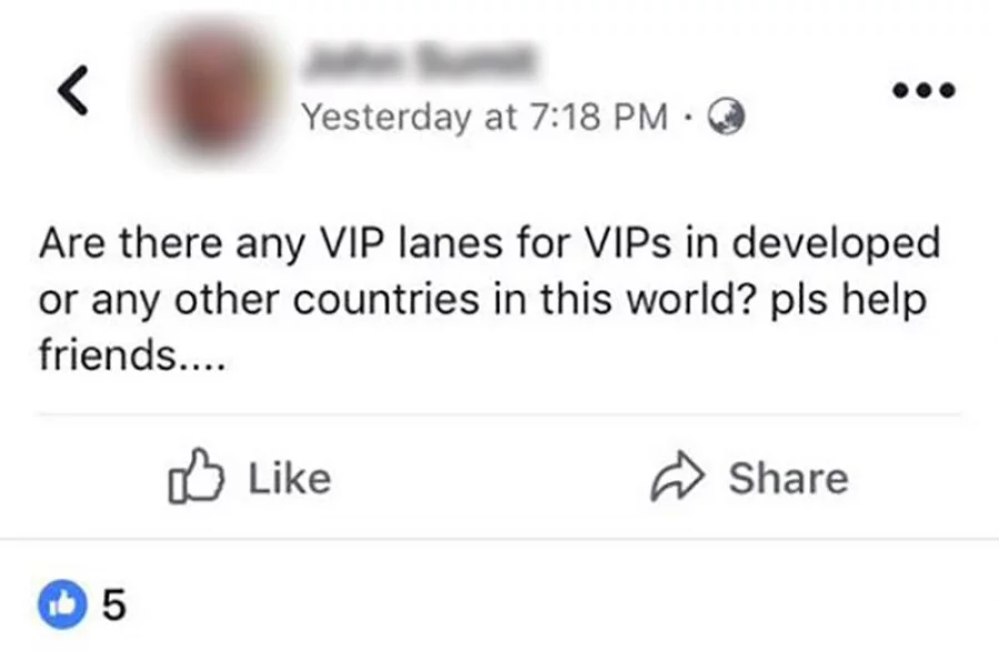 VIP lane idea to be binned?