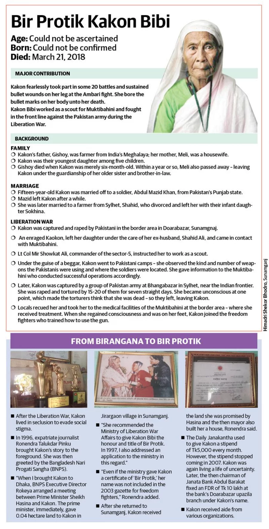 Infographic: The life of Kakon Bibi